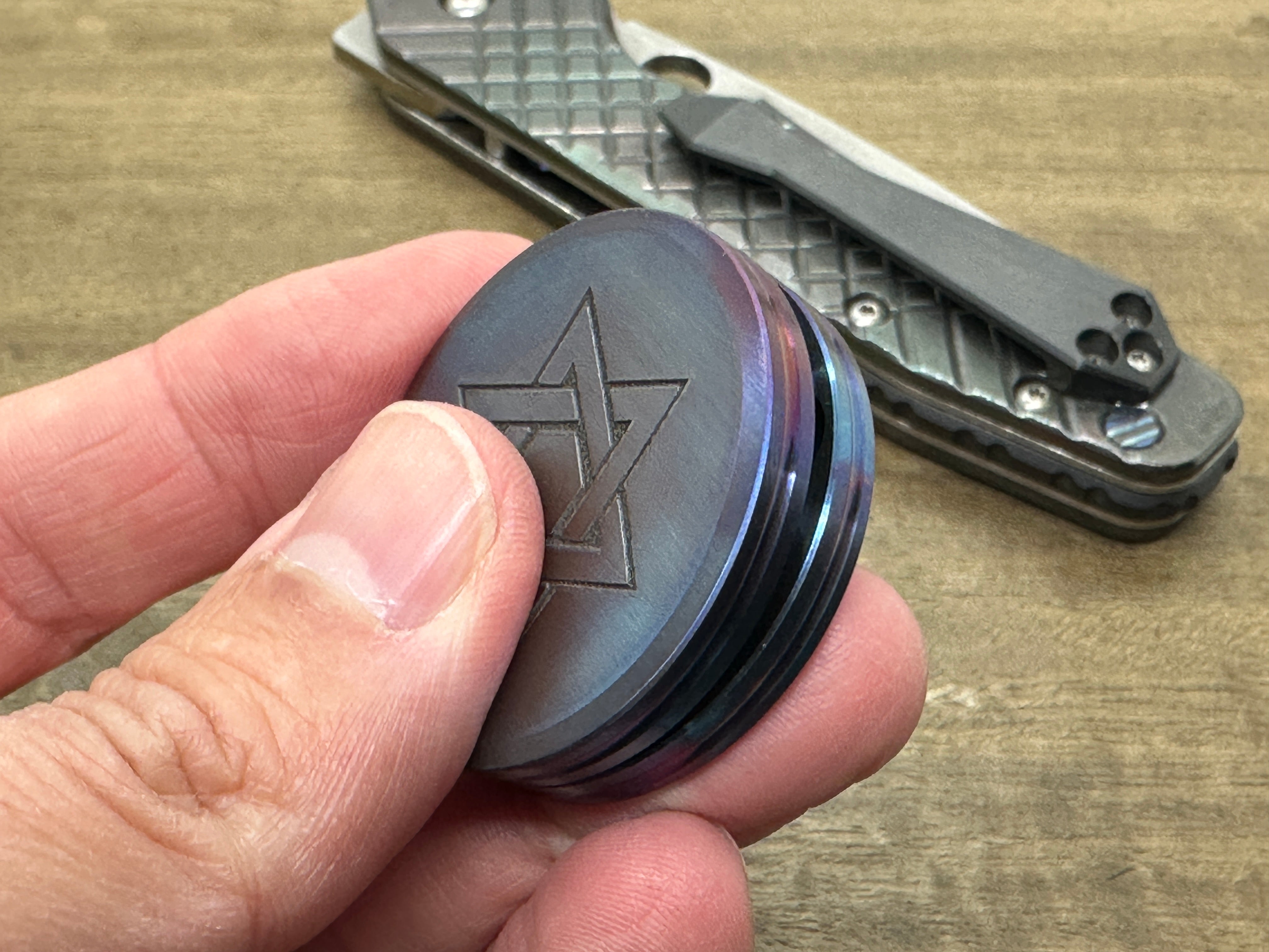Stars of David Flamed Stainless Steel HAPTIC Coins CLICKY – Metonboss